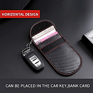Arbootjin Faraday Bag,Faraday Key Fob Protector Faraday Cage Faraday Pouch - Car Key Signal Blocking,Anti-Theft Pouch,Anti-Hacking Case Blocker (Black)