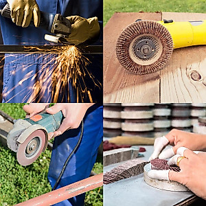 28 Packs Flap Disc 4-1 2 Inch Angle Grinder Attachments Grinding Wheel Angle Grinder Sanding Disc 40 60 80 120 Grit Grinding Disc (4 1/2 Inches)