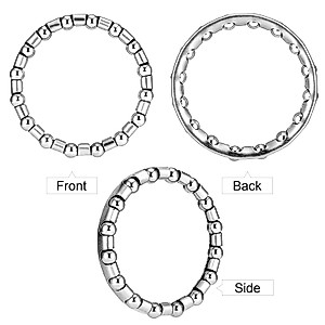 Jaceyon Bike-Ball-Bearing-Retainer, Bicycle-Headset-Ball-Bearings, 5/32" x 16-Balls-Braring for Bike-Fork - 4 Pcs Replacement Mountain Bike Parts Repair Accessories for MTB Bicycle Fork