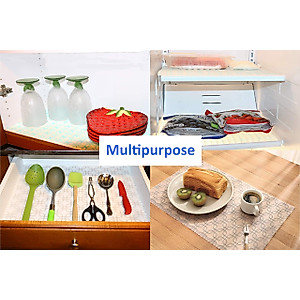 ACHub Premium Fridge Liner, BPA Free, Food Safe - Wider Roll Cut to Fit, Non Adhesive, Washable, Easy to Clean & Durable EVA Shelf Mats - FridgeFresh-Liner (10-FT, Grey)