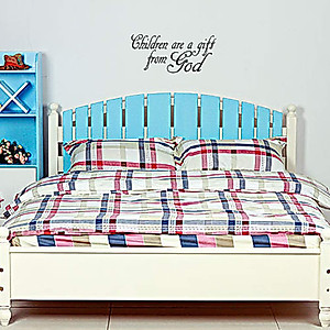 Children are a Gift from God - Carved Letters Vinyl Wall Decal Christian Quotes Home Décor Motto for Kids Nursery Baby Room Lettering Stickers Art Letters Décor Words