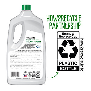 Quick Shine Multi Surface Floor Finish 64oz | Cleaner & Polish to use on Hardwood, Laminate, Luxury Vinyl Plank LVT, Tile & Stone | Safer Choice w/Clean Shine Technology | Protect-Refresh