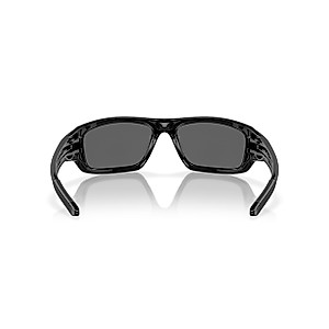 Oakley Men's OO9236 Valve Rectangular Sunglasses, Polished Black/Black Iridium, 60 mm