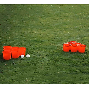 Yard Games Giant Yard Pong with Durable Buckets and Balls Including High Strength Carrying Case