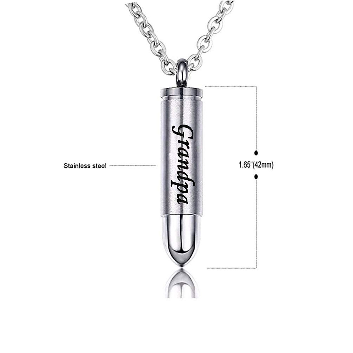 MEMORIALU Celtic Cross Bullet Urn Necklaces for Ashes Cremation Jewelry Stainless Steel Keepsake Memorial Pendant