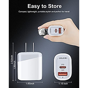 USB C Wall Charger, 20 W USBC Charger Block Fast Charging for iPhone 14 Pro Max 13 12 11 10 X Xr Xs Max 8 Plus 7 6, Apple Watch 8 7 USB C Brick Box Power Adapter Samsung Galaxy Cube Plug Cargador Base