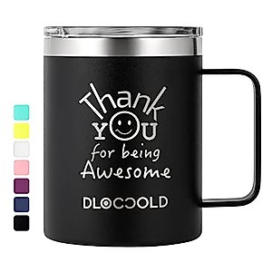 Thank You Gifts for Women, Coworkers Employee Appreciation Gifts, Xmas Holiday Gifts for Staff, You Are Awesome Thanksgiving Gift for Men Friends Funny Retirement Nurses Day Gifts Coffee Mug, Black