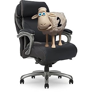 Serta Big and Tall Executive Office Chair with AIR Technology and Smart Layers Premium Elite Foam, Supports up to 350 Pounds, Bonded Leather, Black