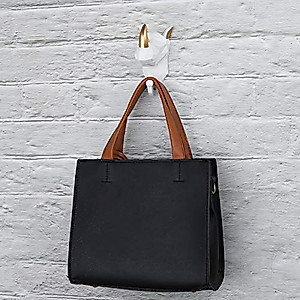 Kepfire Resin White Rhino Head Living Room Hallway Bedroom Wall Decoration Animal Creative Hook Hanging Coat Scarf Bag Key Cap Robes Holder Rack Jewelry Display