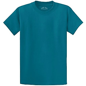Joe's USA Men's 100% Cotton T-Shirts,Teal Size 5XL
