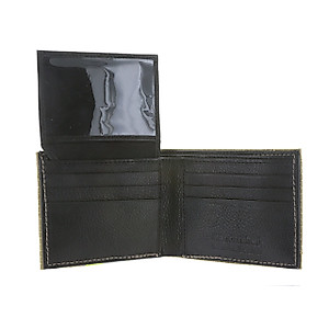 Fully Involved Stitching Firefighter Personalized Tan Turnout Bunker Gear Bi Fold Captain Wallet