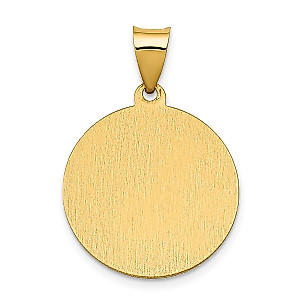 IceCarats 14K Yellow Gold Saint Cecilia Medal Necklace Charm Pendant Only