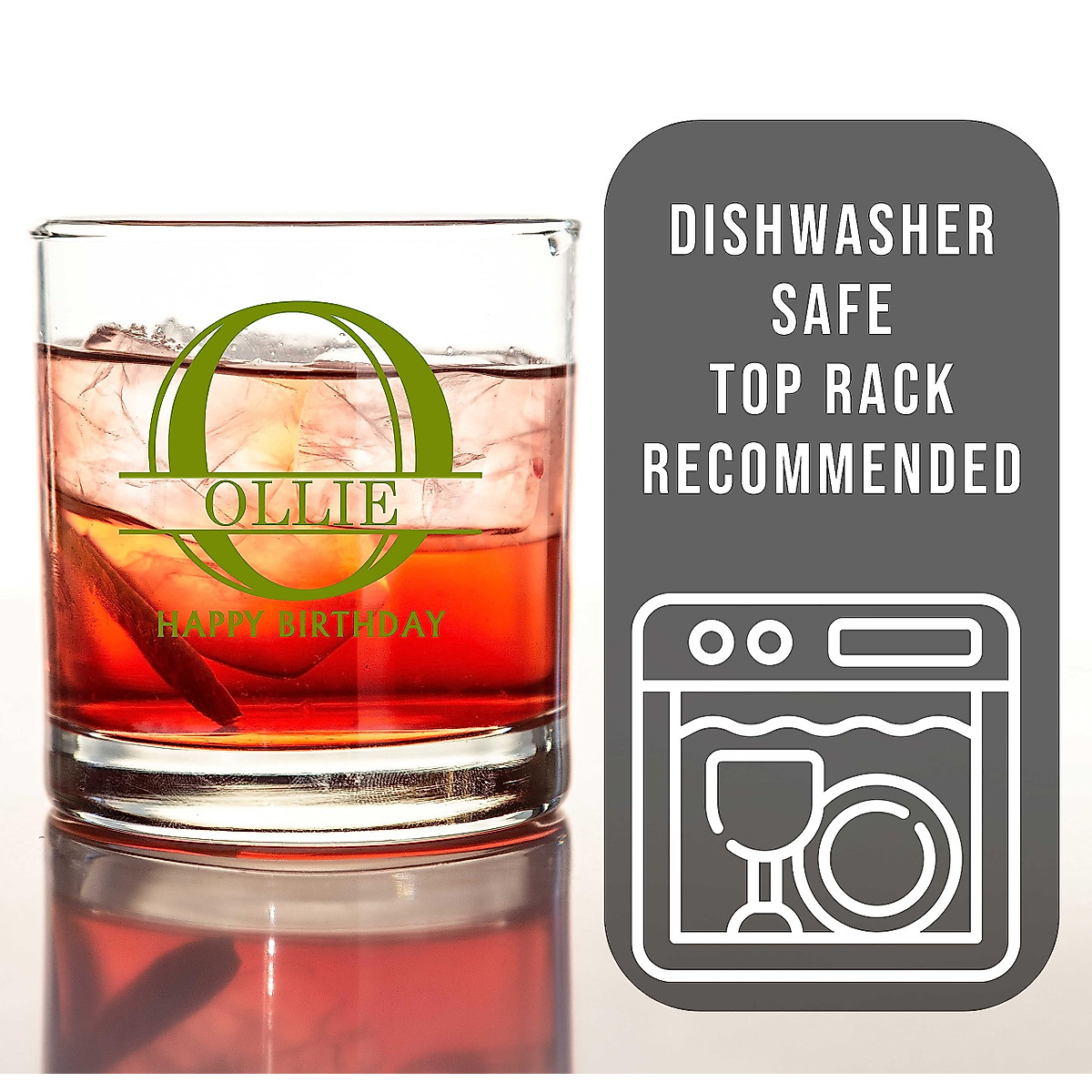 Personalized Printed 11oz Whiskey Glass - Custom Bourbon Christmas Gifts for Men, Dad Scotch Drinking Birthday Glasses, Groomsmen, Liquor Cocktail Rocks Old Fashioned, Halpert