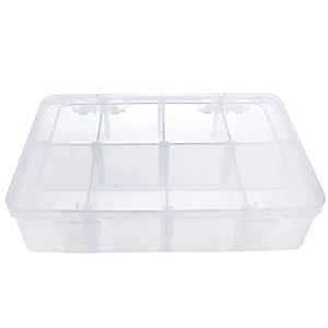 Xiaoyztan 12 Grids Adjustable Hard Plastic Component Case with Removable Dividers for Items Organizing Storing