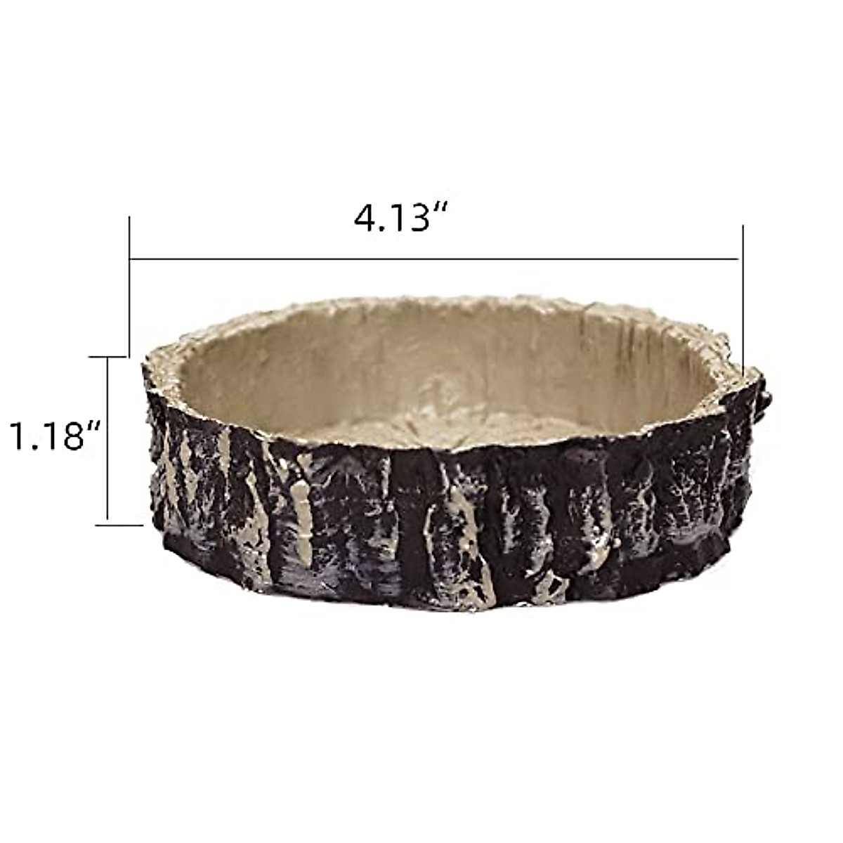 Reptile Water Dish Feeder Bowl Pet Feeding Tray Environmentally Friendly Resin for Tortoise, Gecko, Turtle, Snake, Lizard, Spider, Chameleon