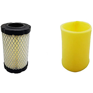 NIEHYICY 796031 Air Filter Replace for B & S 992376 590825 591334 594201 OEM Air Cleaner Cartridge with 797704 Pre Filter Fits Lawn Mower Air Cleaner Element