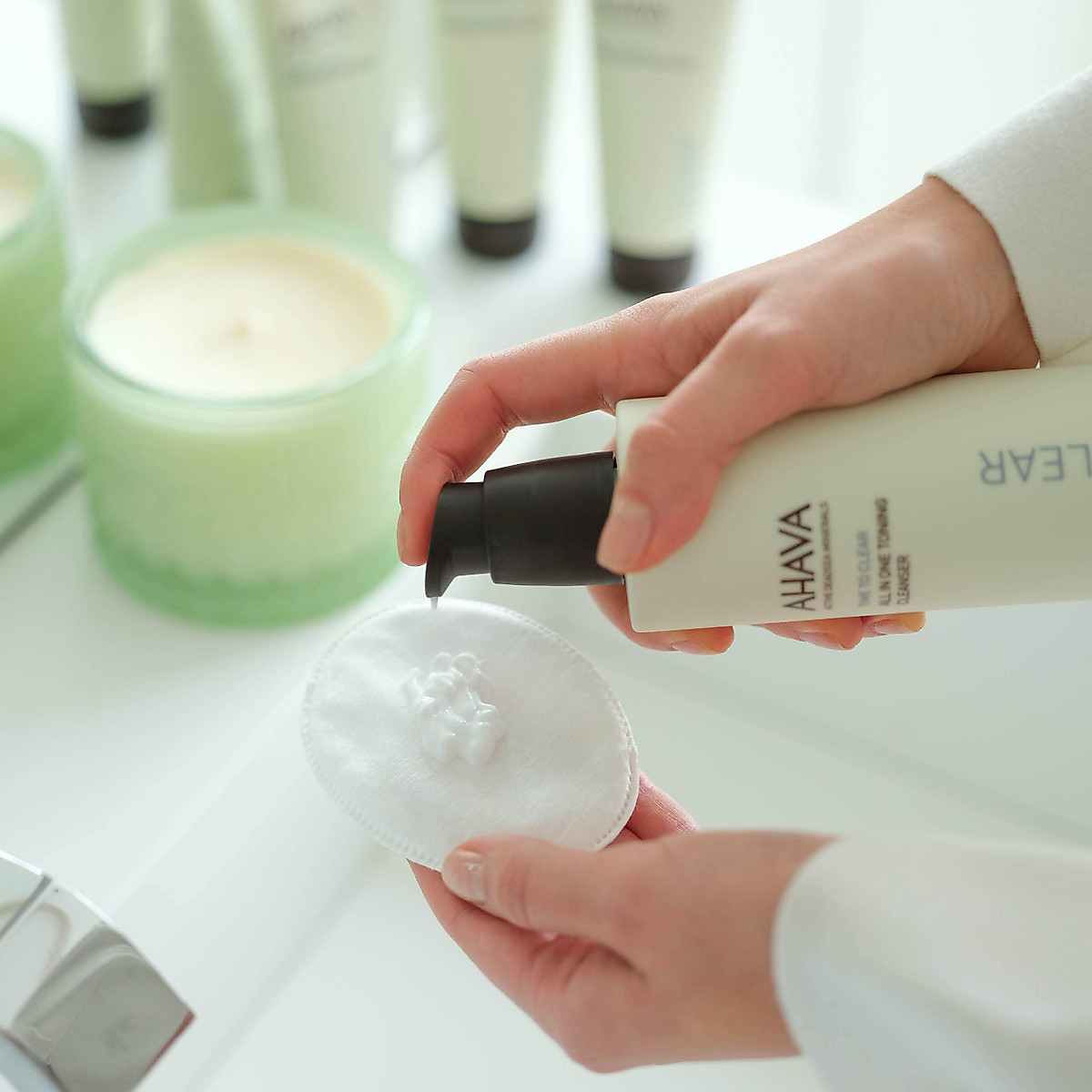 AHAVA All-In-One Toning Cleanser - Skin-Friendly, Soft, Water-Based Formula Gently Removes Dirt, Impurities & Makeup Including Eyes, Rebalances pH, Made with Our Signature Blend Osmoter, 8.5 Fl.Oz