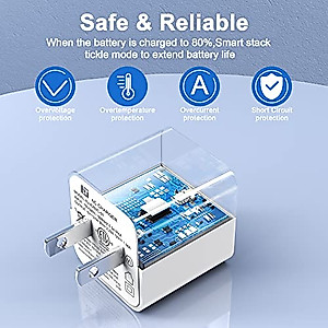 2Pack [Apple MFi Certified] iPhone Charger Fast Charging for Apple iPhone USB C Charger Block PD Wall Plug with 10ft USB C to Lightning Cable for iPhone 14/13/12/11/Pro Max/Mini/Pro/XR/iPad/Plus