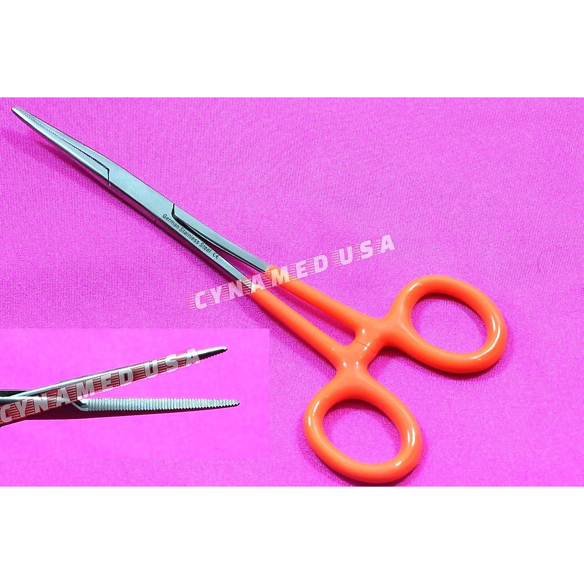German Stainless 6.25" Pean Locking Hemostat Forceps (Straight + Curved) Cynamed Brand …
