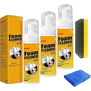 DENGWANG Amplesunshine Foam Cleaner, Amplesunshine Powerful Stain Removal Kit, Foam Cleaner for Car and House Lemon Flavor, Strong Decontamination Cleaners Spray for Kitchen (30ml, 3pcs)
