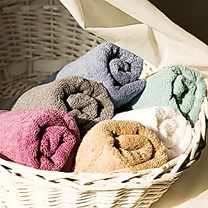 sense gnosis Hand Towel Set of 3 Premium 100% Cotton Ultra Soft Highly Absorbent Decorative Hand Towels for Bathroom Home Hotel Spa 13 X 29 Inch (White, Khaki, Grey)