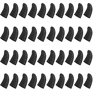 40 Pieces Gaming Finger Sleeve For Gaming Thumb Sleeves Mobile Gaming Finger Protector (Black)