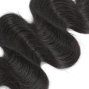 UDesire 12A Brazilian Body Wave One Bundle 18inch 100% Unprocessed Brazilian Virgin Body Wave Human Hair for Black Women Natural Black Brazilian Body Wave Human Hair Weft