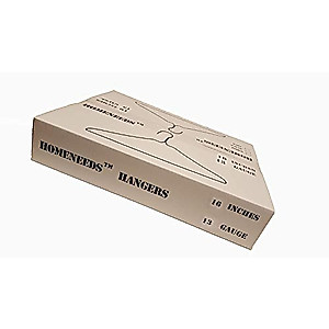 Homeneeds' Clothing Hangers, Suit Hangers, Caped Hangers, Strut Hangers, Wire Clothes Hangers (Caped100)