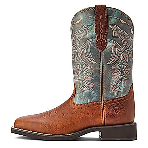 Ariat Womens Delilah Western Boot Spiced Cider/Teal River 9