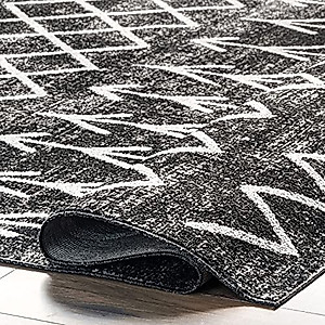 nuLOOM Malia Machine Washable Moroccan Area Rug, 8x10, Grey