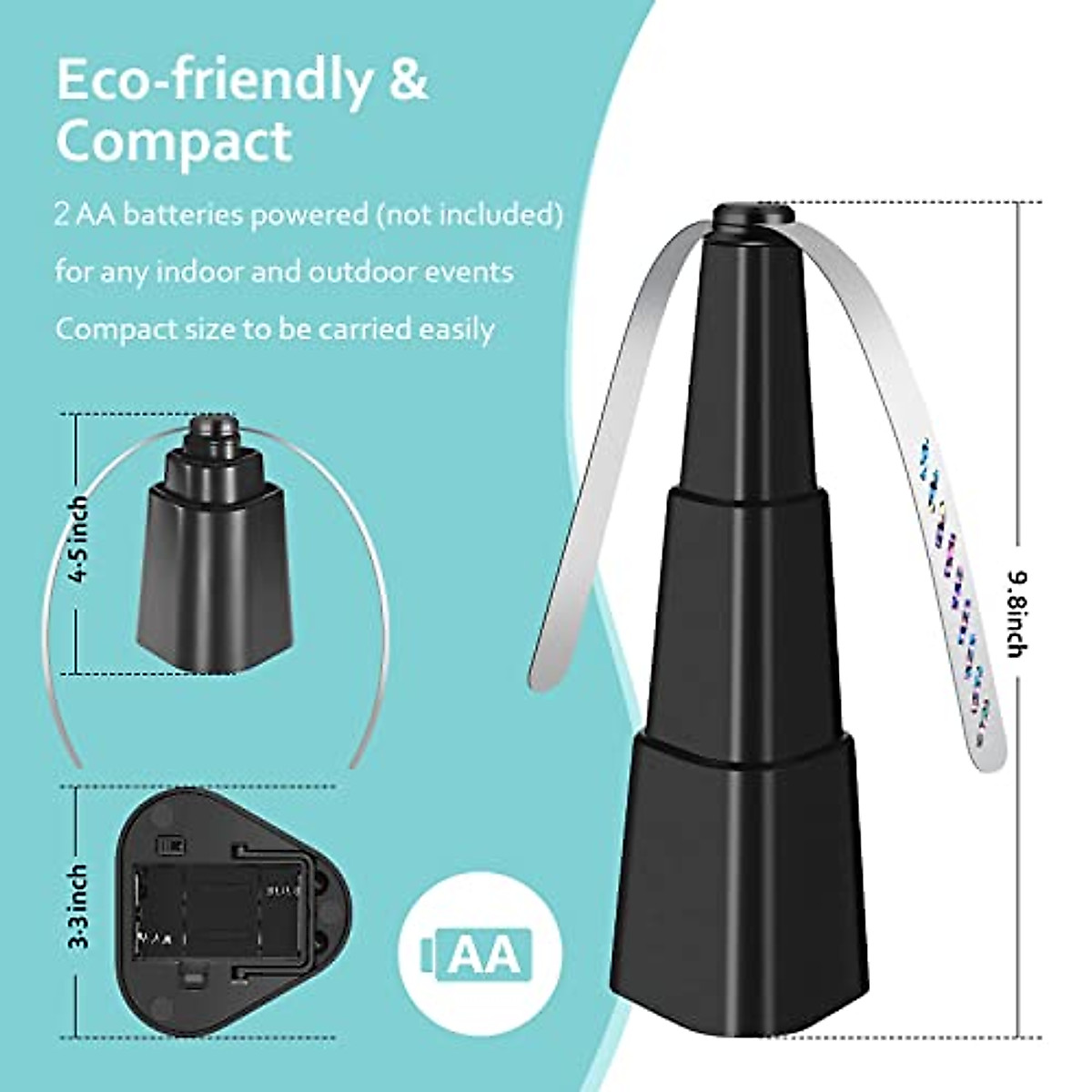 Fly Fans for Tables, Fly Repellent Outdoor Indoor Keep Flies Away, Table Top Fly Fan Fly Spinner with Holographic Blades for Picnic Patio Home, 4 Pack