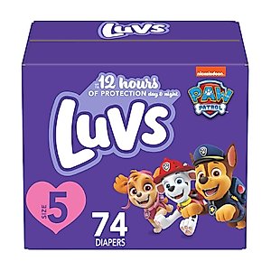 Luvs Size 5 Baby Diapers, Platinum Protection Bluey Diapers for Day & Night, Size 5, 74 Count (Packaging May Vary)