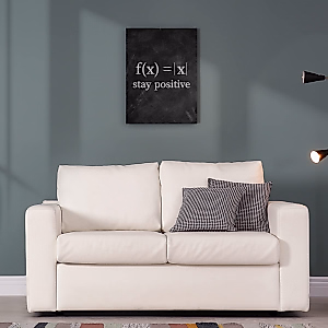 Funny Educational Canvas Wall Art-Saty Positive Poster Canvas Prints Framed Wall Art Painting Ready to Hang for Classroom/Math Room/School Decor-12 x 15 Inches