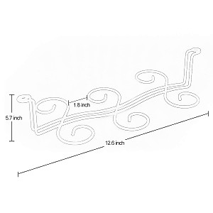 HOWDIA 2 Pack Wine Glass Rack Under Counter,Stemware Rack Under Cabinet Wine Glass Hanging for Kitchen Bar