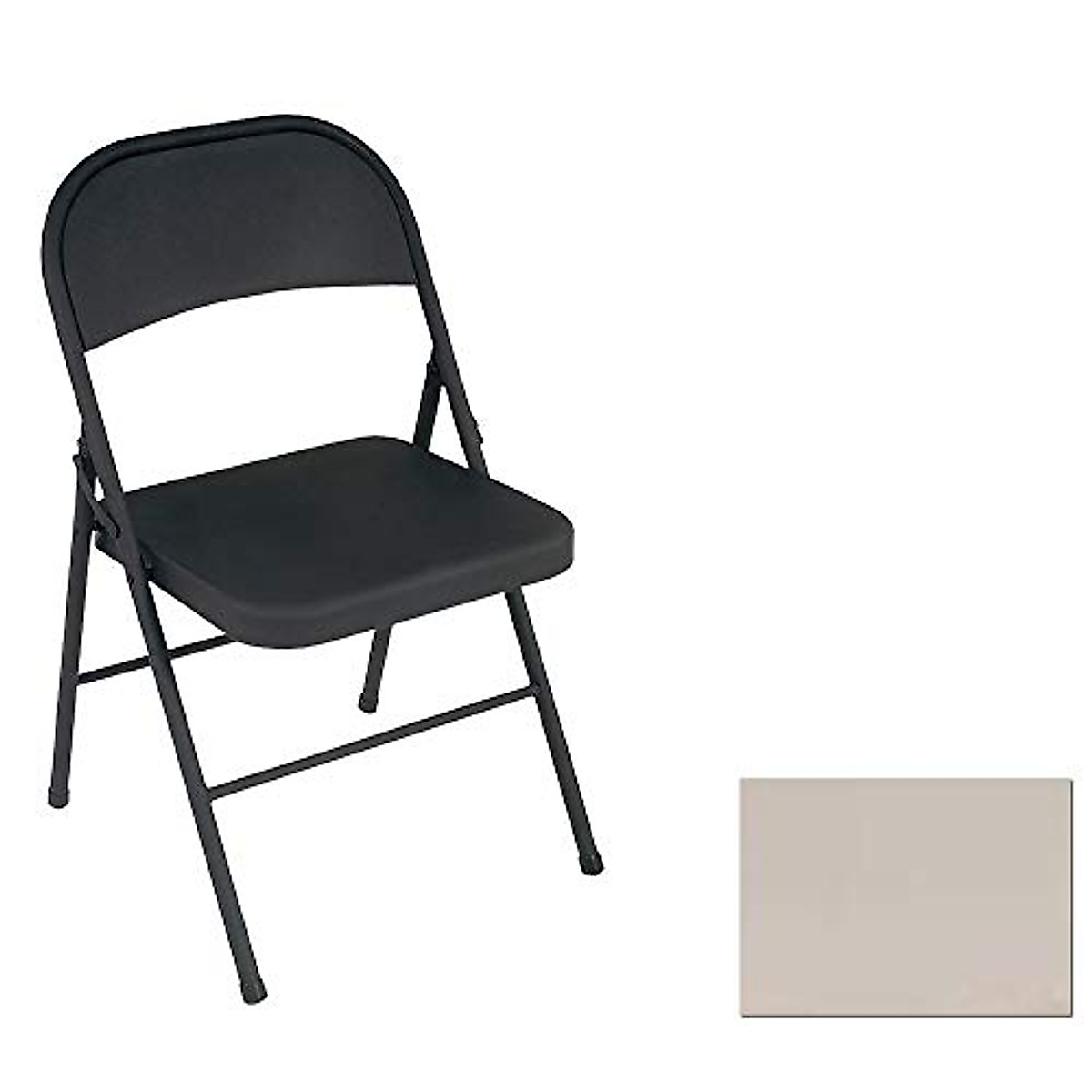 Cosco Black, Steel Folding Chair, 4 Pack