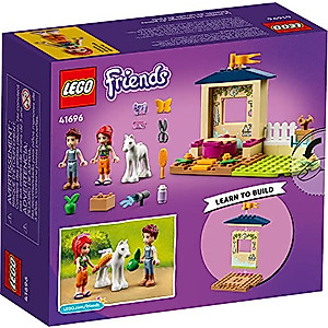 LEGO Friends Pony-Washing Stable 41696 Horse Toy with Mia Mini- Doll, Farm Animal Care Set, Gift Idea for Kids, Girls and Boys 4 Plus Years Old