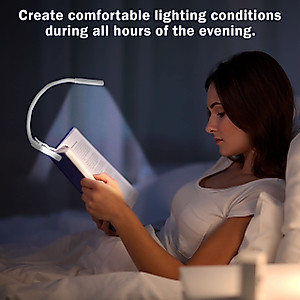 BaHoki Essentials Book Clip Lamp - Small Size Rechargeable LED Clip On Flash Light - Book Light for Reading in Bed