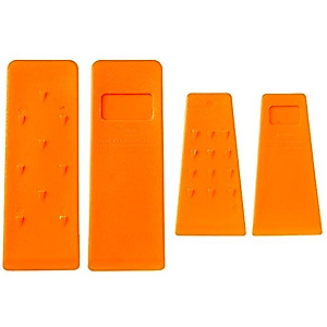 GarMills Tree Felling Wedges Spiked Logging Tools for Chainsaw Tree Log Cutting Set of 4 Pack with 2 x 5.5 Inch and 2 x 8 Inch.