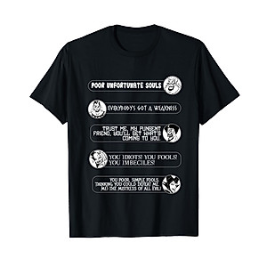 Disney Villains Movie Quotes Circle Portrait Graphic T-Shirt T-Shirt