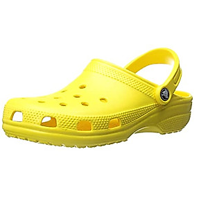 Crocs Unisex-Adult Classic Clogs (Best Sellers), Lemon, 9 Men/11 Women