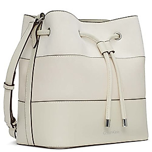 Calvin Klein Gabrianna Novelty Bucket Shoulder Bag, Cherub White Mixed
