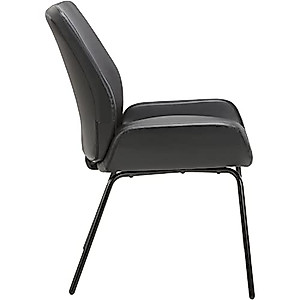 Lorell U Shaped Guest Chair, Black
