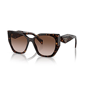 Prada PR 19ZS 2AU6S1 Tortoise Plastic Butterfly Sunglasses Brown Gradient Lens