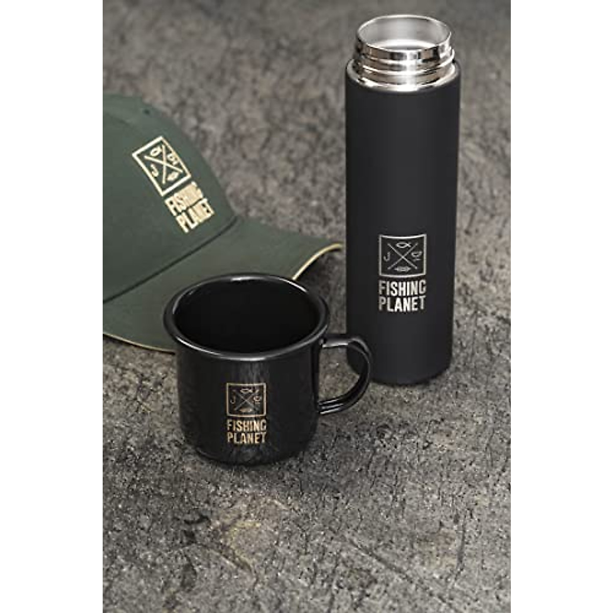 Fishing Planet Insulated Bottle - Stainless Steel Thermo Bottle 17-Ounce for Hot and cold Water Tea Coffee