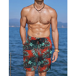 COOFANDY Men's Swim Trunks Board Shorts Summer Beach Shorts Swimsuit Swimwear for Men - No Liner