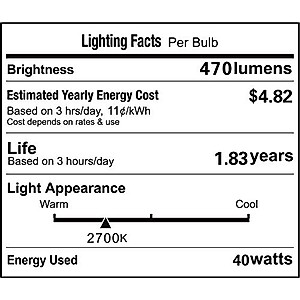 Vstar® G9 Halogen Bulb, 40-Watt 120-Volt Base G9 Halogen Bulb (Pack of 6)