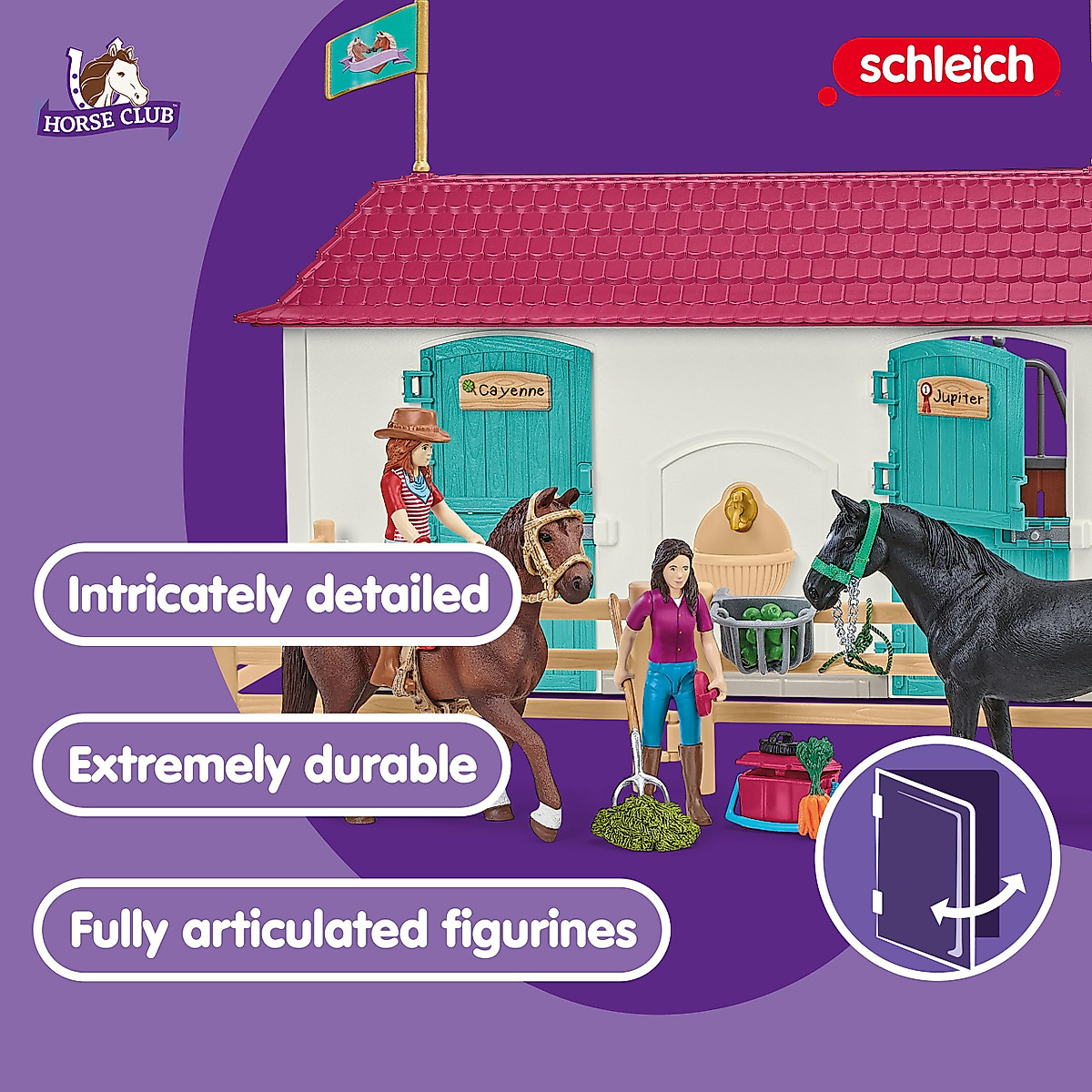 schleich HORSE CLUB — Lakeside Country House and Stable Horse Play Set, 192 Piece Detailed Doll House and Horse Toy Accessories for Girls and Boys Ages 5+