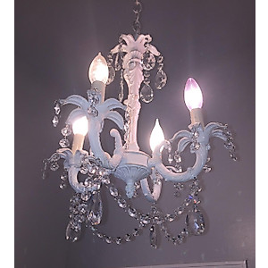 Aiskaer 15 Pieces Clear Teardrop Crystal Chandelier (Gold Pinning,Angel Tears Series)