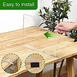 Fixwal 6pcs Clear Acrylic Shelf Dividers for Organization, Closets Shelf and Closet Separator for Bedroom, Kitchen and Office Shelves