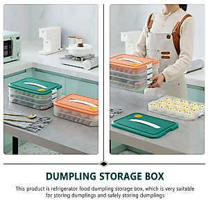 DOITOOL Refrigerator Drawer Organizer Refrigerator Food Storage Box Box Crisper Plastic Ravioli Plate Dumpling Organizer Box Fridge Egg Organizer